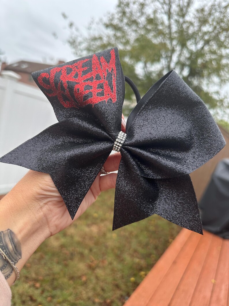 Scream Queen Cheerleader Bow, Halloween Cheer Bows, Spooky Bows ...