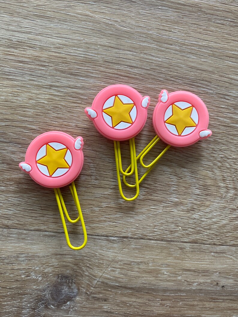 Cardcaptor Sakura Anime Paperclip Star Angel Clow Japanese Stationery ...