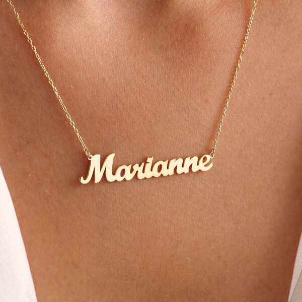 Nameplate Necklace - Etsy
