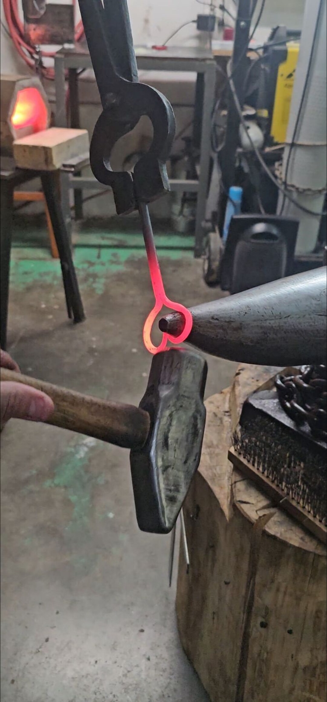 Blacksmith Hand Forged Heart Hook | Coat Hook | Cable Hook | Towel Hook ...