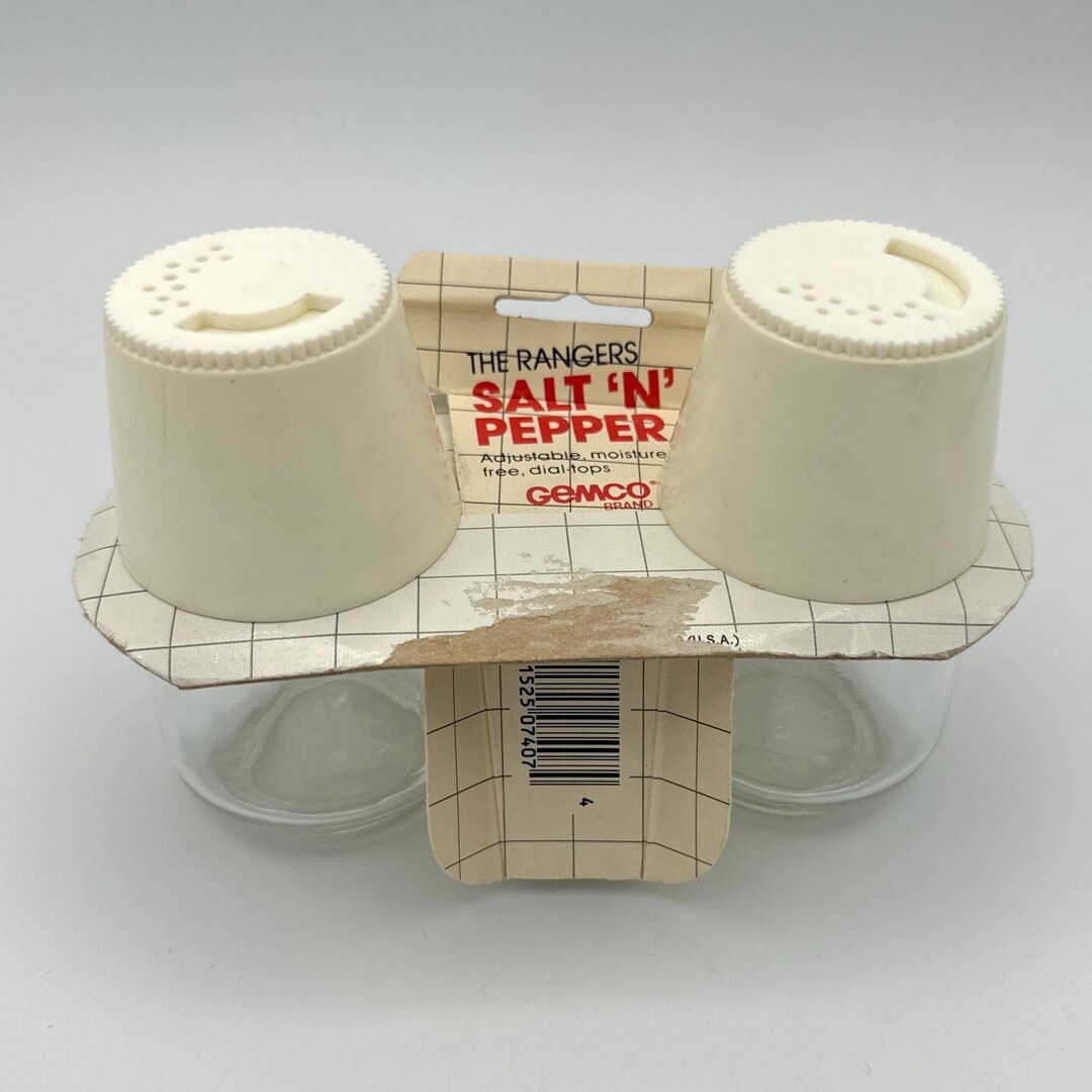 Gemco Glass and Plastic Salt & Pepper Shakers in Oringinal Packaging ...