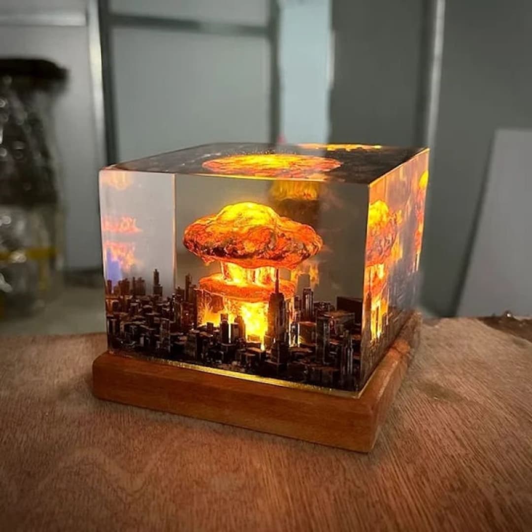 Nuclear Explosion Bomb Mushroom Cloud Lamp Flameless Lamp for Courtyard ...