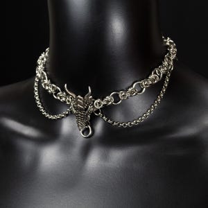 Dragon Head Chainmaille Choker - Etsy