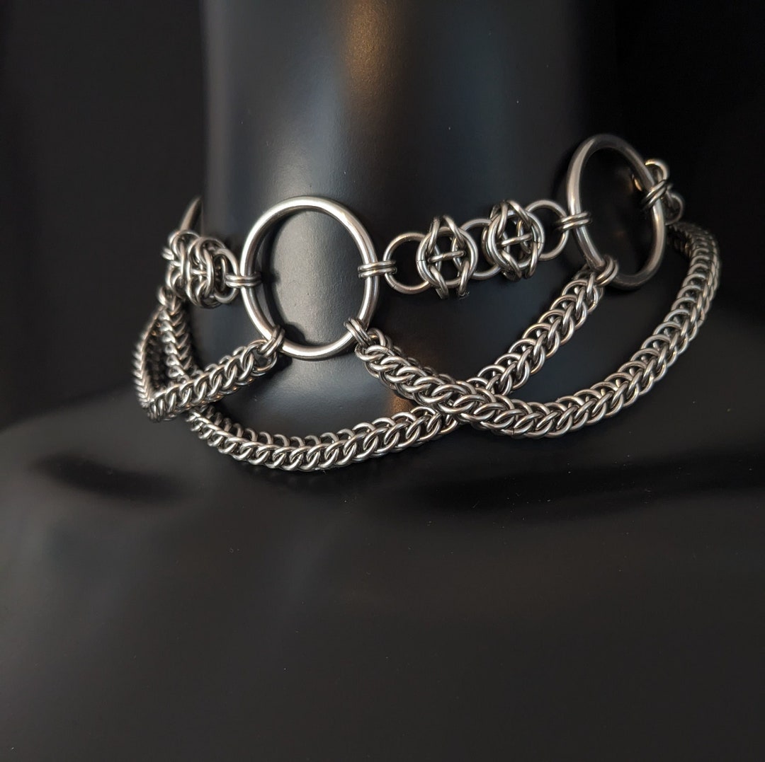 5-O Ring Chainmaille Choker Necklace - Etsy