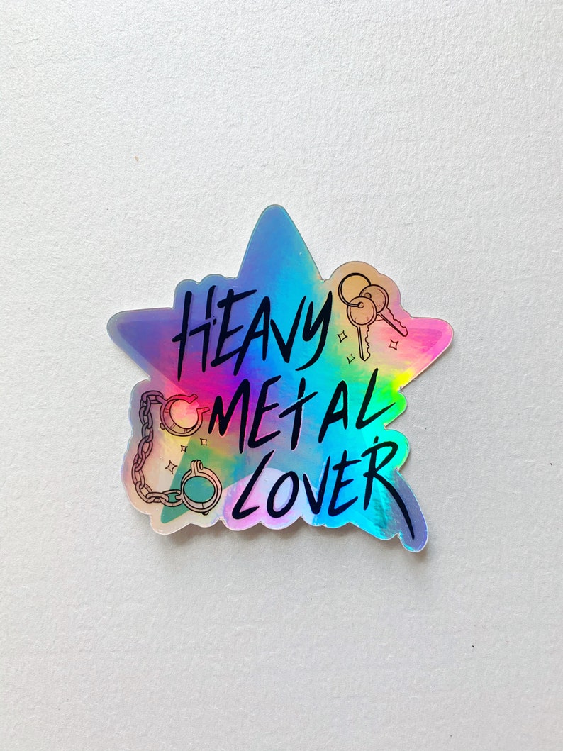 Heavy Metal Lover Holographic Sticker - Etsy