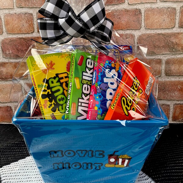 Movie Night Gift Basket - Etsy