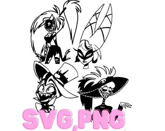 Hazbin Hotel Damask Pattern SVG File - Etsy