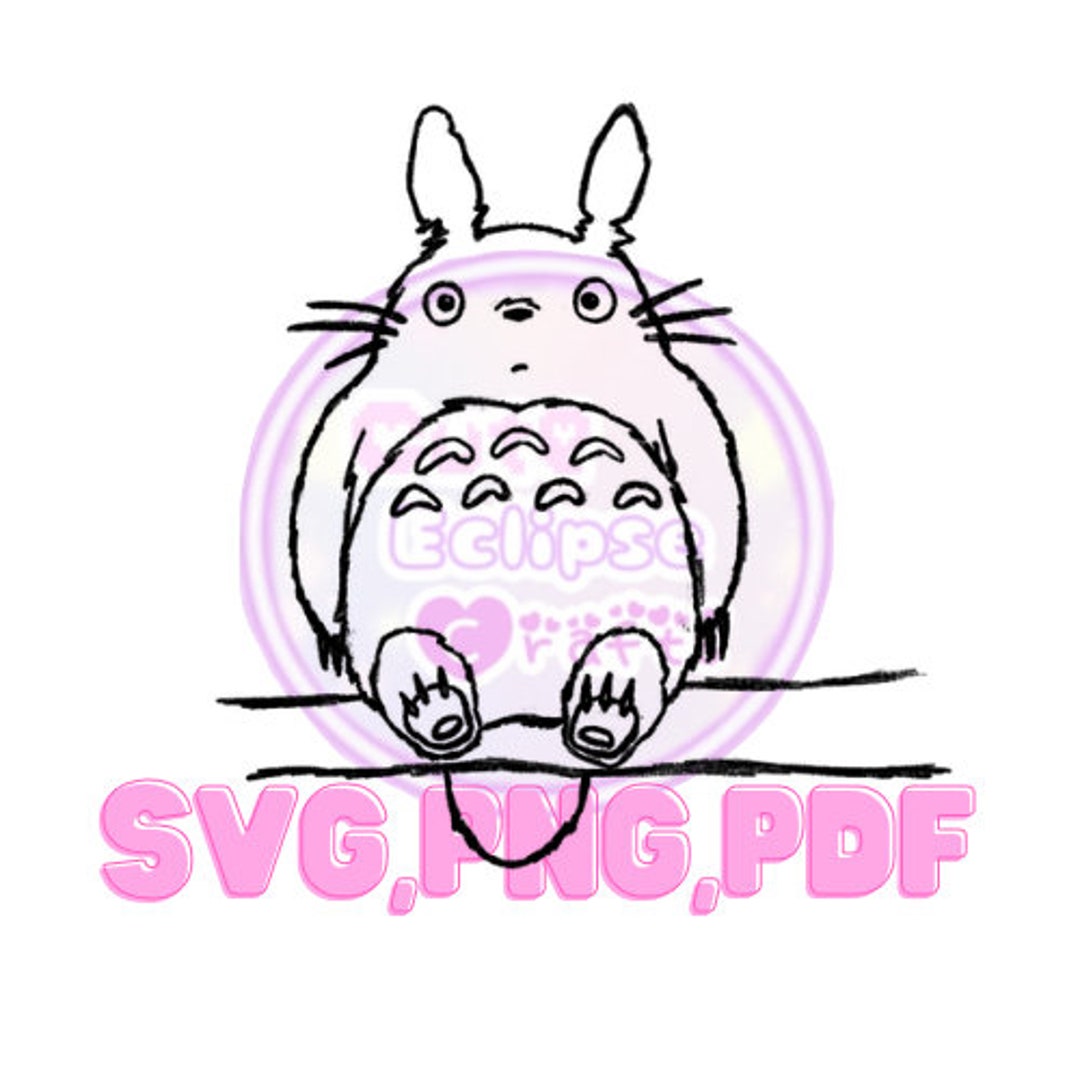 Totoro on Branch Svg - Etsy