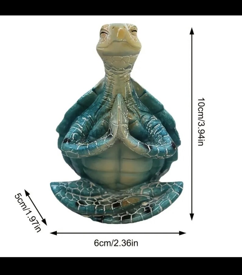 Sea Turtle Meditation Figurine Yoga Sea Turtle Garden Yard Home Decor ...