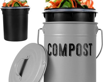 Compost Jar With Filter Holding Lid in Sky Glaze. Wheel Thrown Compost ...