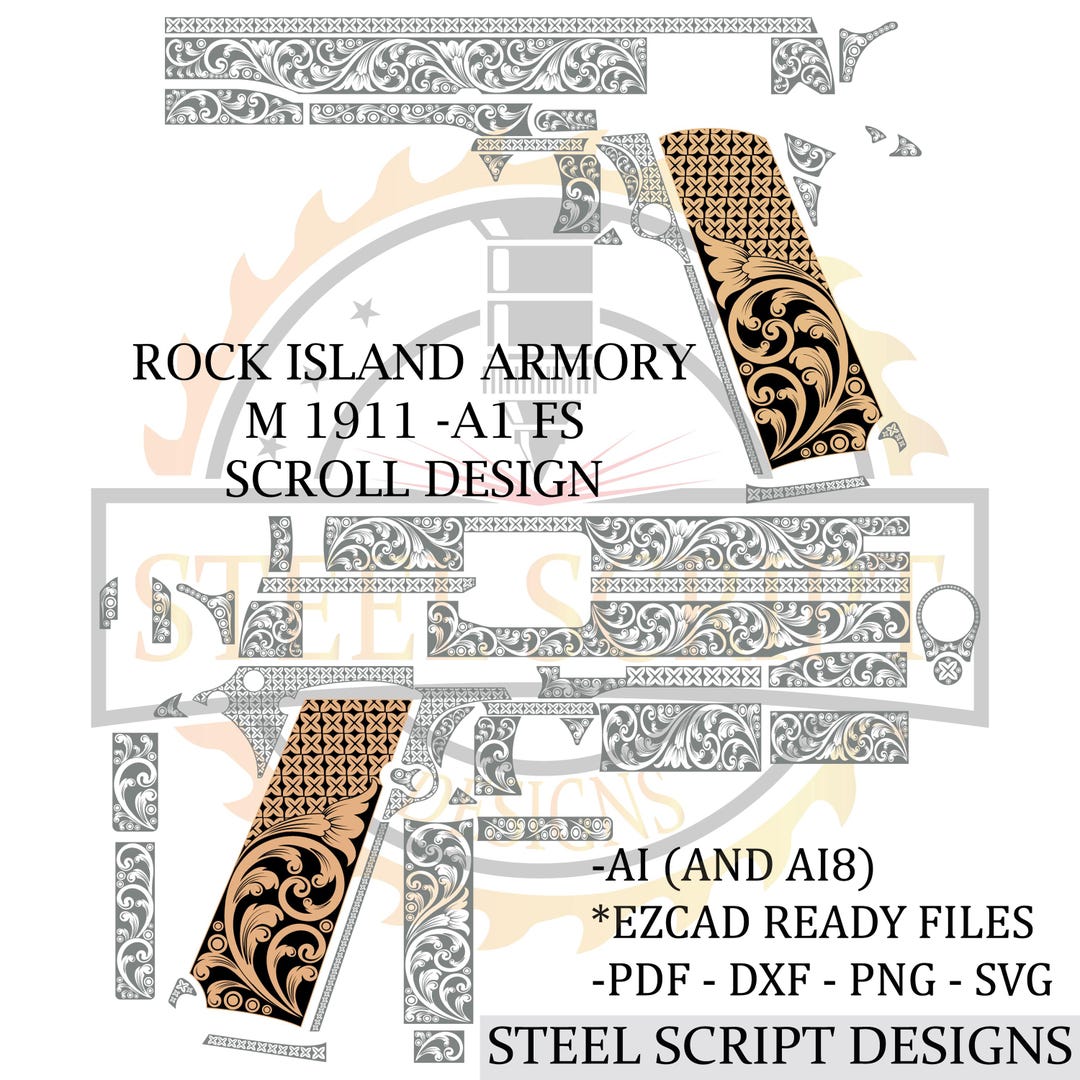 Rock Island M1911-A1 FS Scroll Design - Etsy