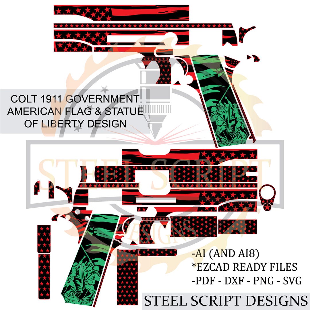 Colt 1911 Government Theme Fiber Lase Engraving - Etsy