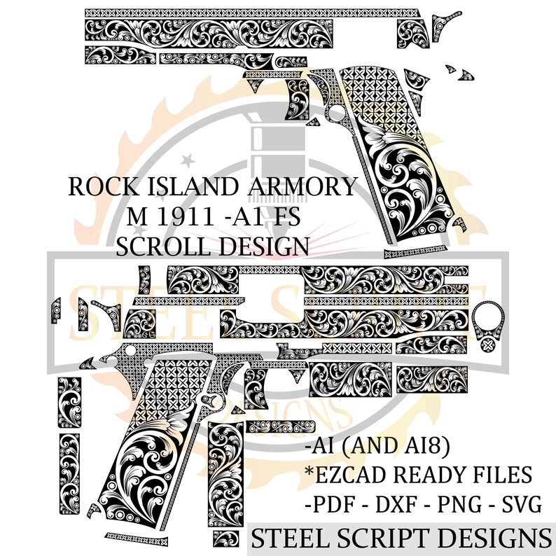 Rock Island M1911-A1 FS Scroll Design - Etsy