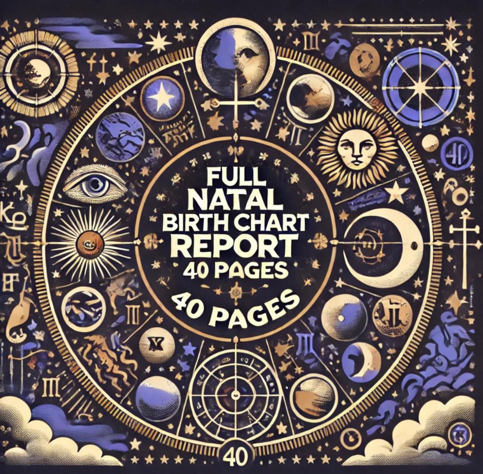Full Natal Birth Chart Report 40-page In-depth | Major Life Periods ...