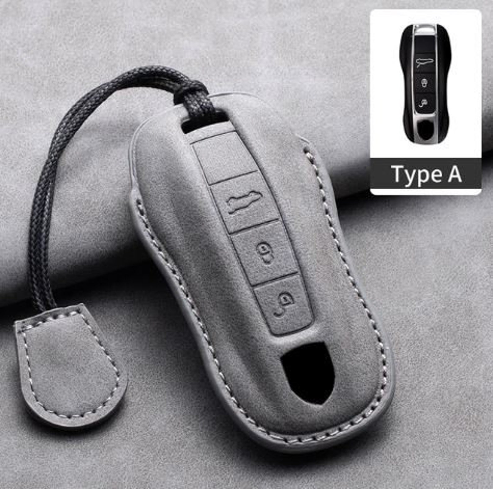 Porsche Key Case in Alcantara Leather, 911 992 718 987 Carrera GTS ...