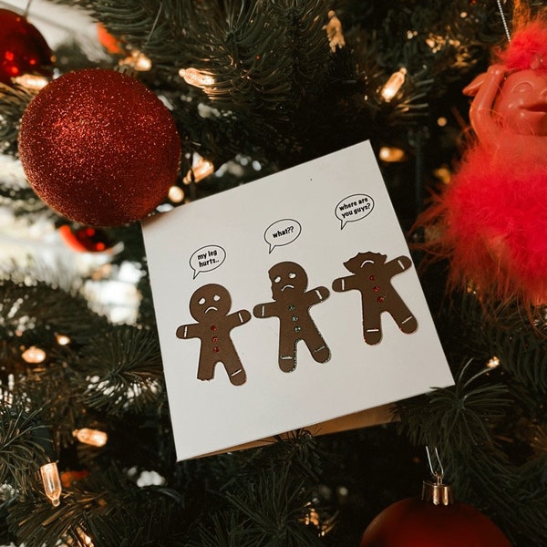 Gingerbread Greeting Card - Etsy