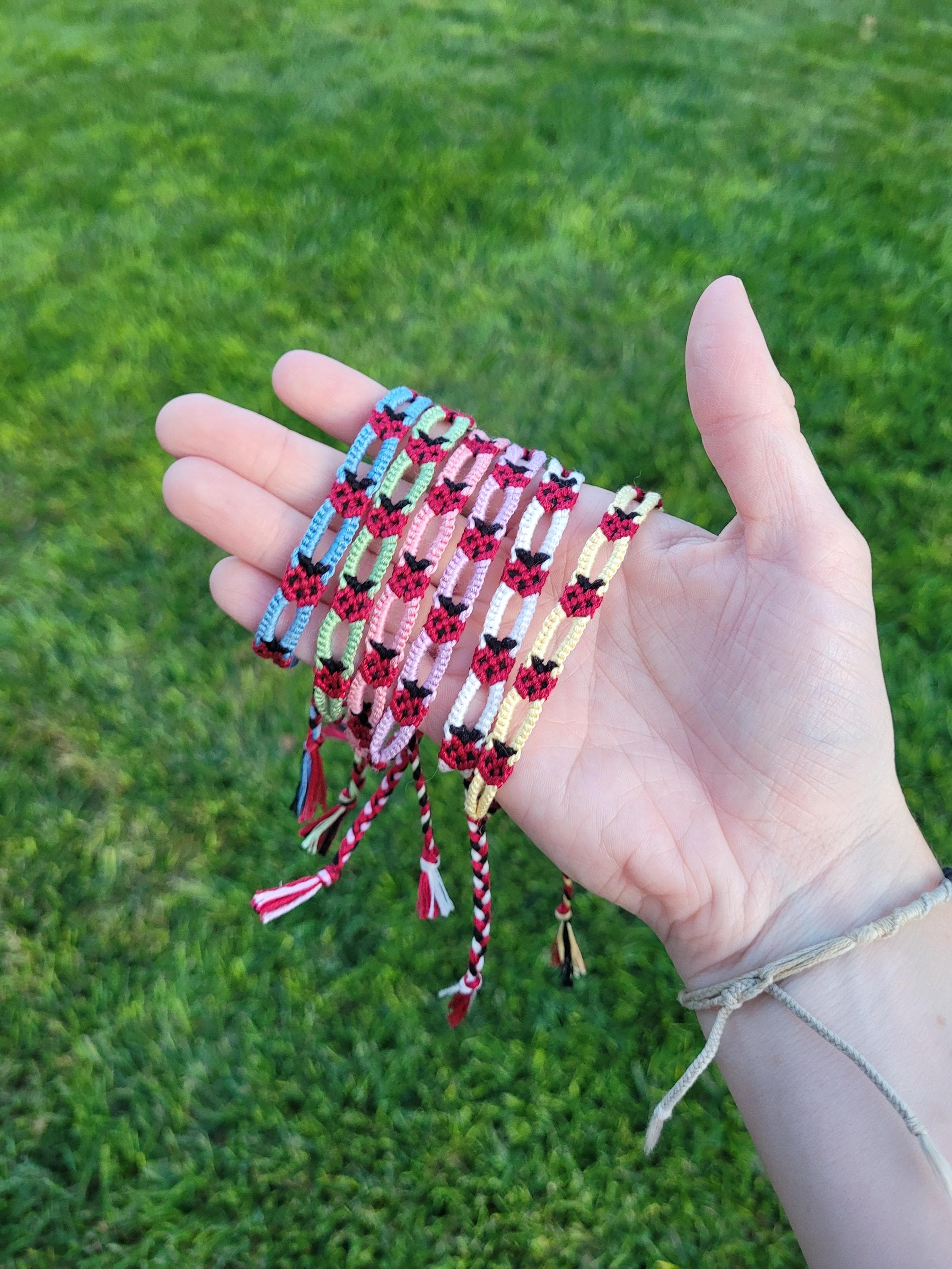 Adjustable Ladybug Friendship Bracelet - Etsy