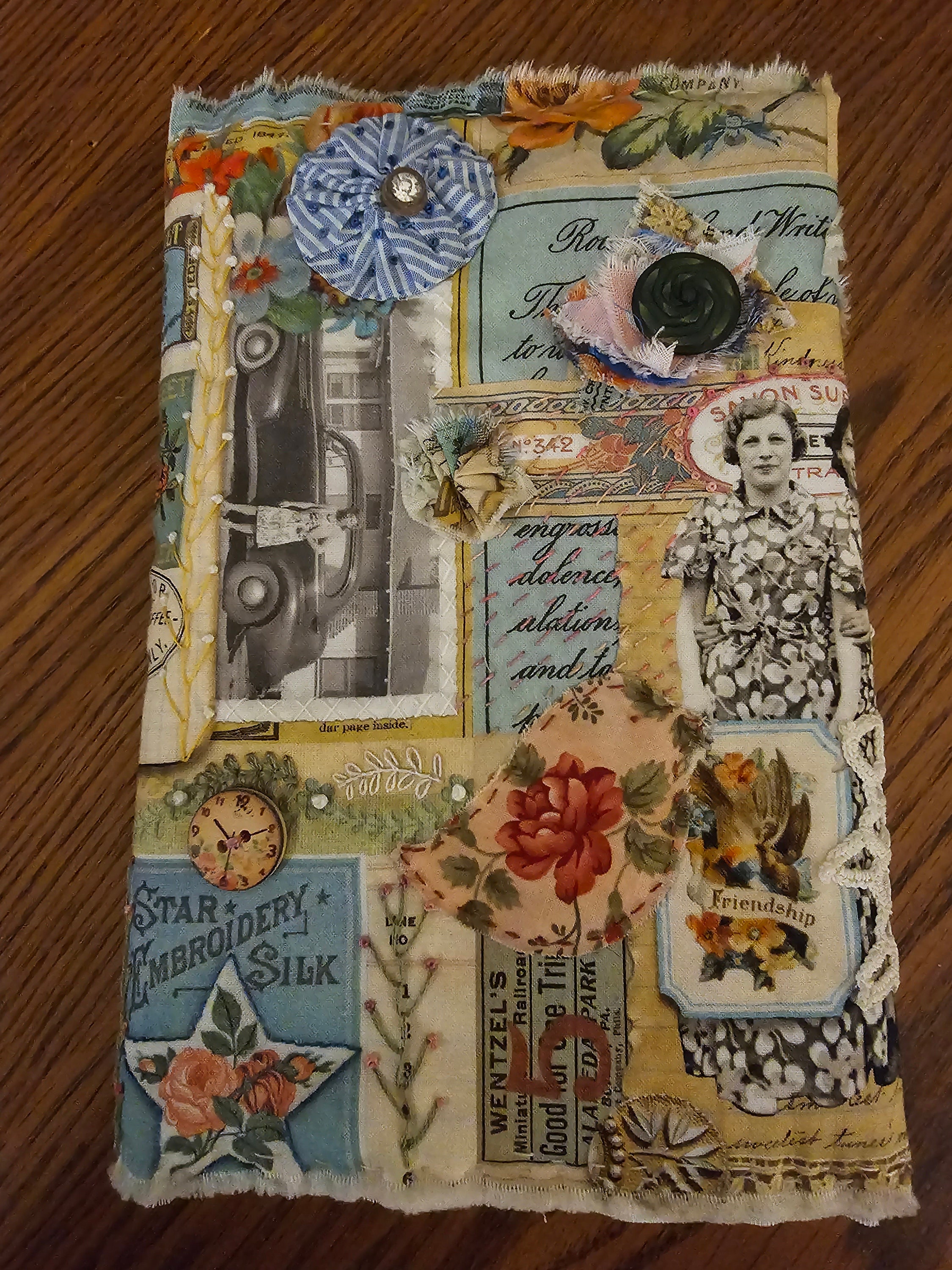 Handmade Slow Stitch Journal Cover, With Journal - Etsy