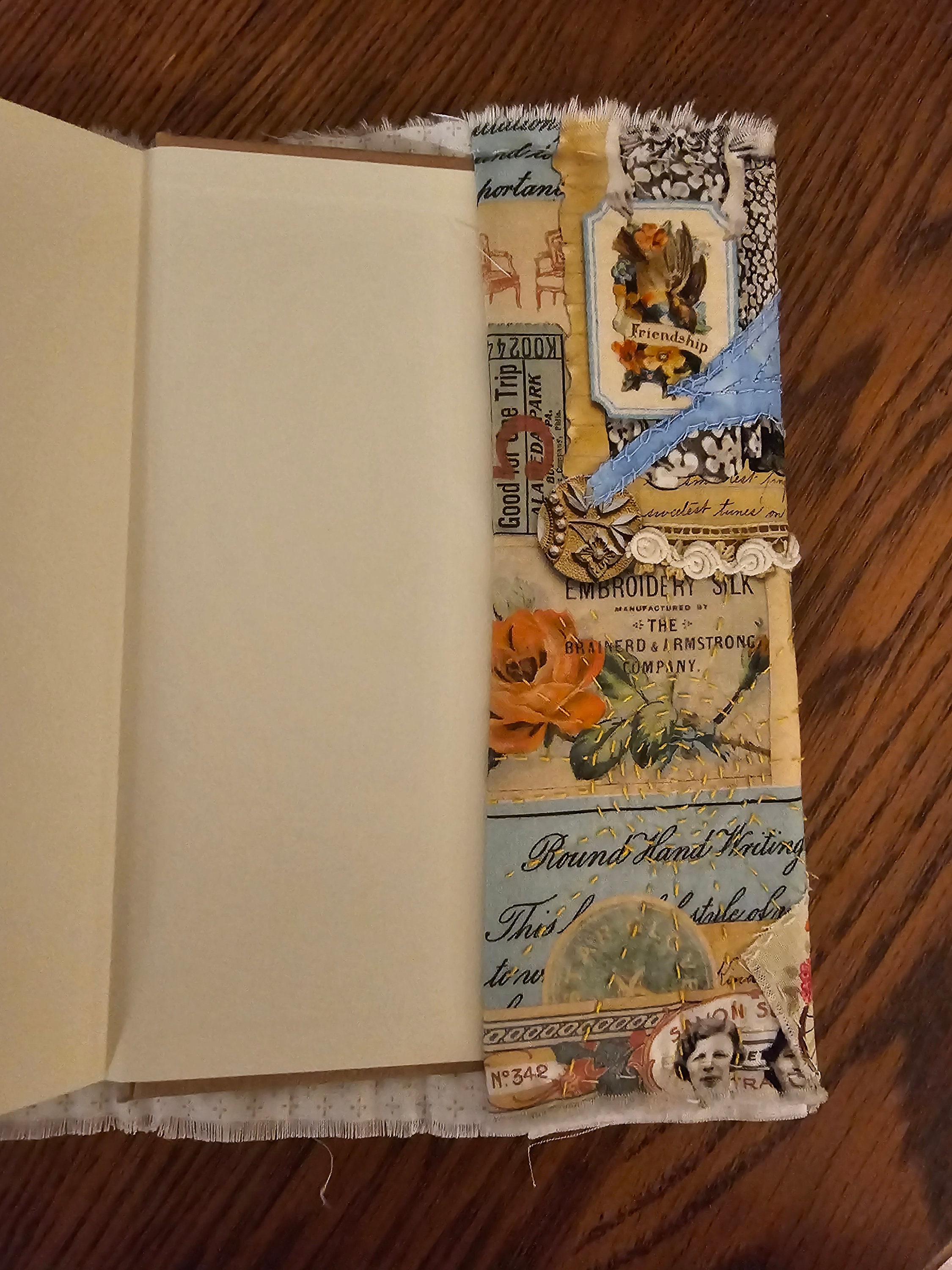 Handmade Slow Stitch Journal Cover, With Journal - Etsy