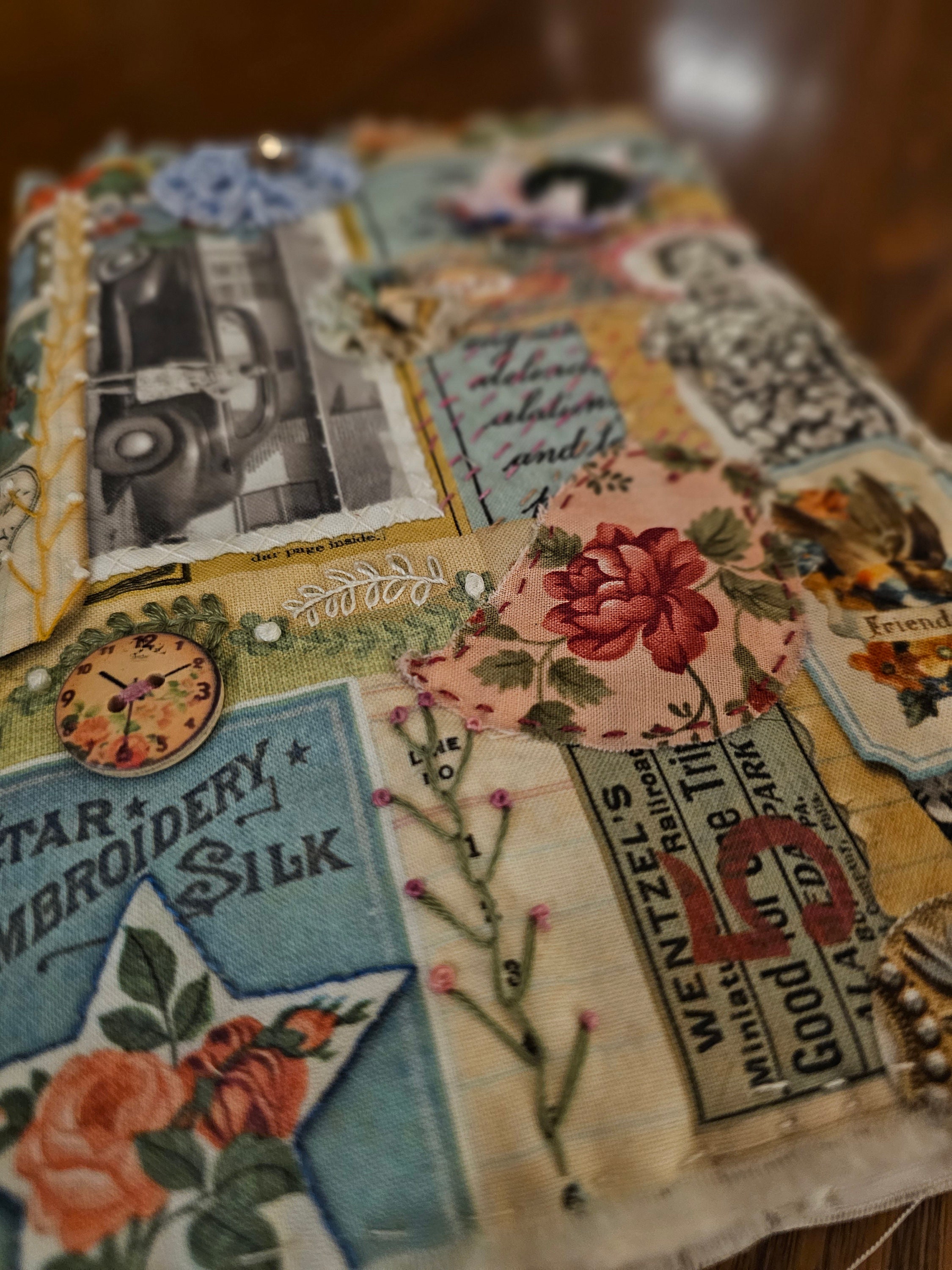 Handmade Slow Stitch Journal Cover, With Journal - Etsy