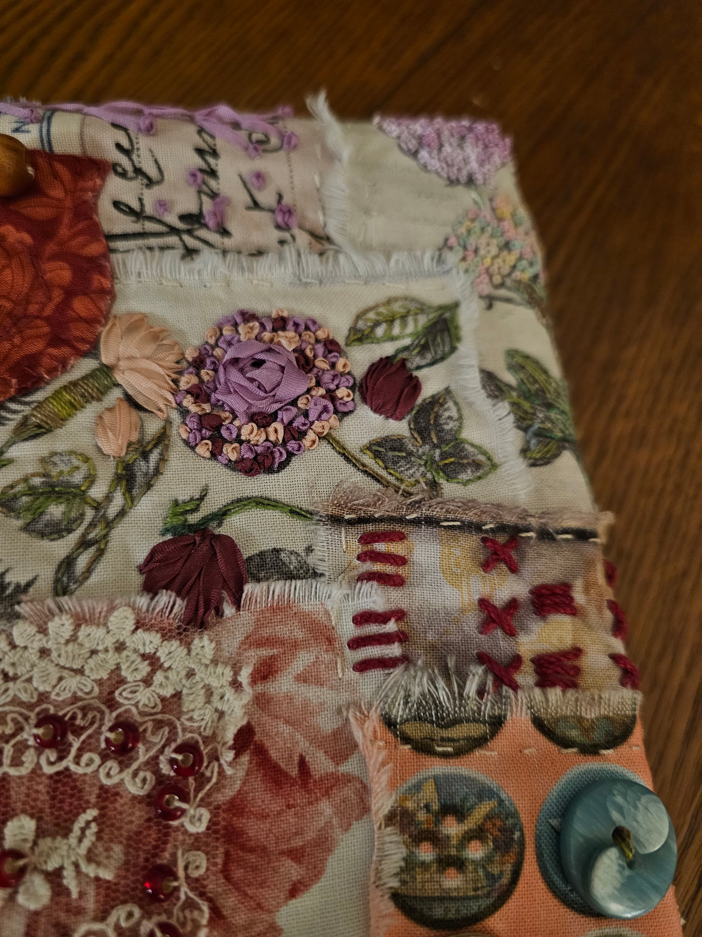 Handmade Slow Stitch Journal Cover With Journal - Etsy