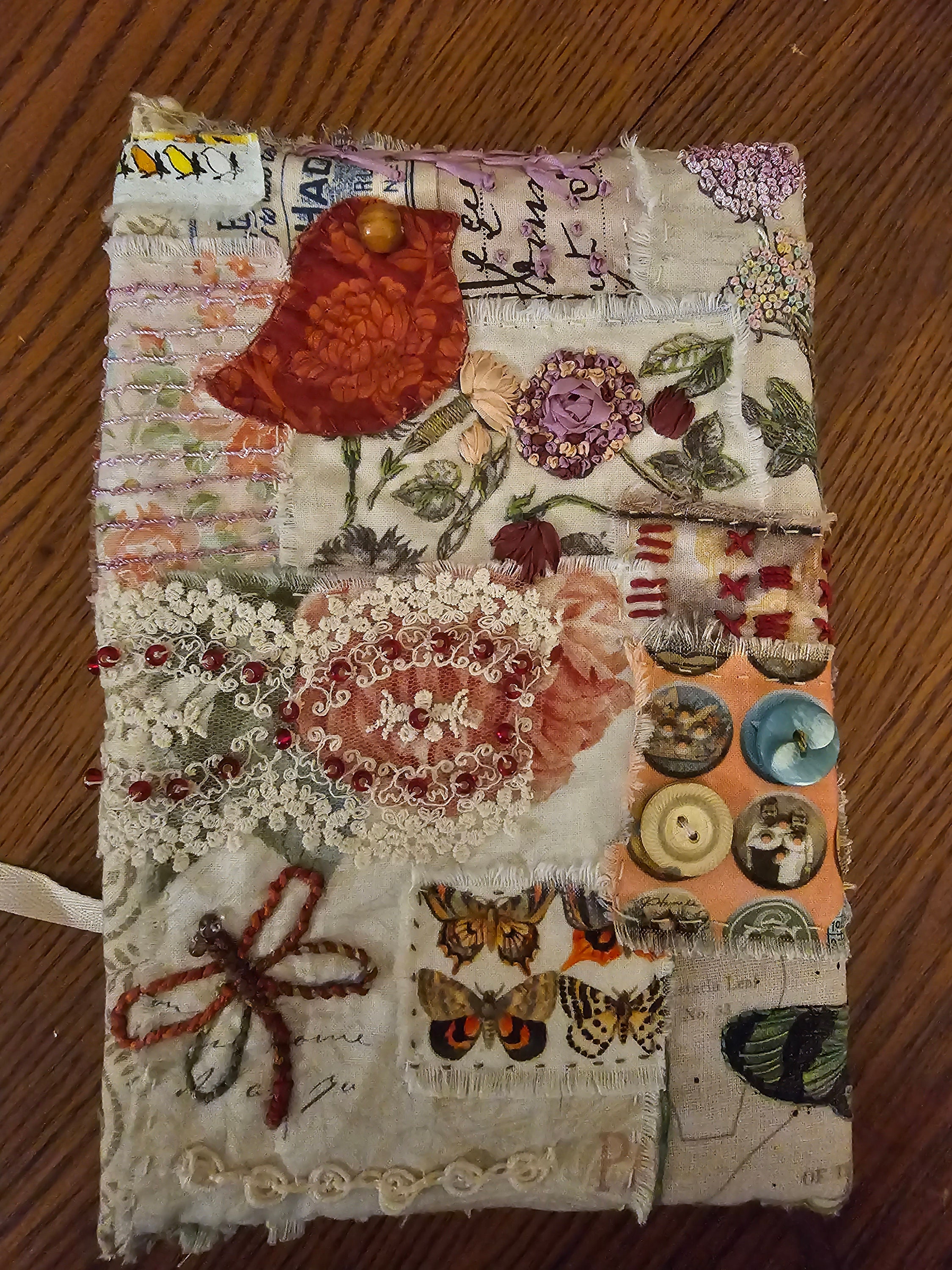 Handmade Slow Stitch Journal Cover With Journal - Etsy