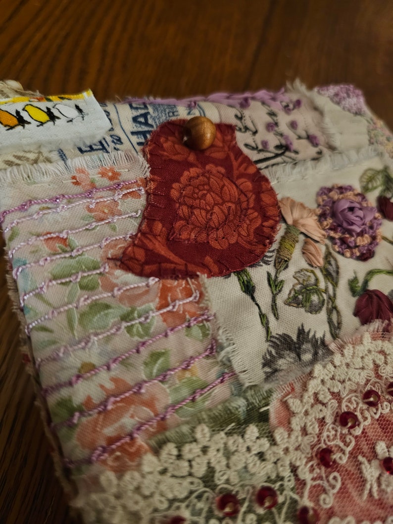 Handmade Slow Stitch Journal Cover With Journal - Etsy