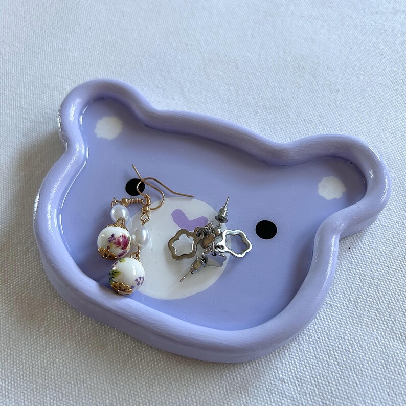 Lovebears Inspired Clay Trinket Dish – Tray for Jewelry, Clay Trinket ...
