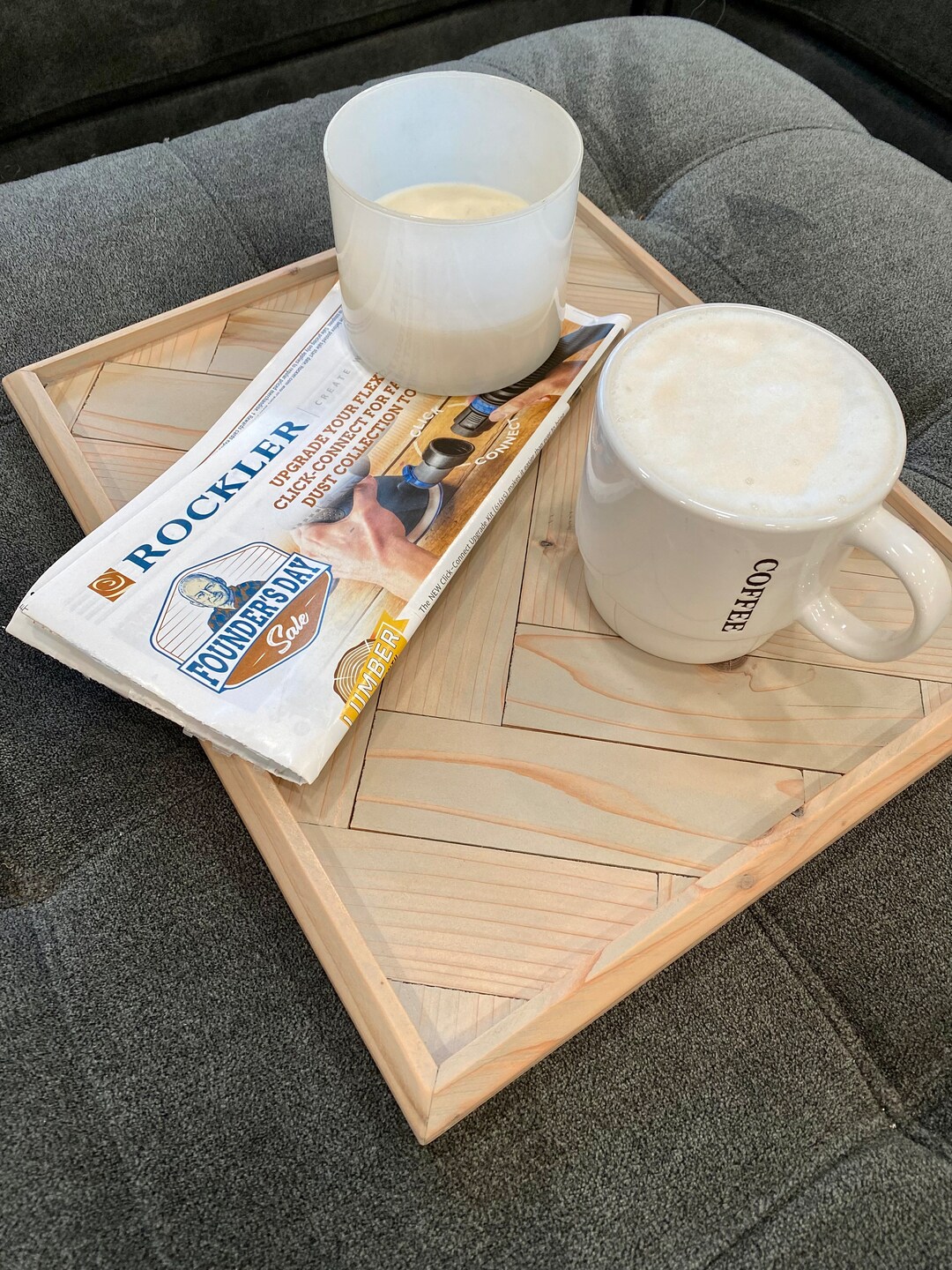 Herringbone Tray Table - Etsy