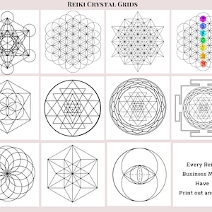 Crystal Grid 12 Editable PNG Files, PDF & Canva - Etsy