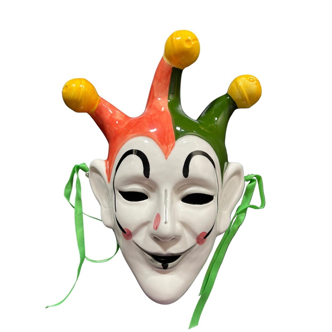 Vintage Kato Kogei Japan Court Jester Mardi Gras Porcelain Mask - Etsy