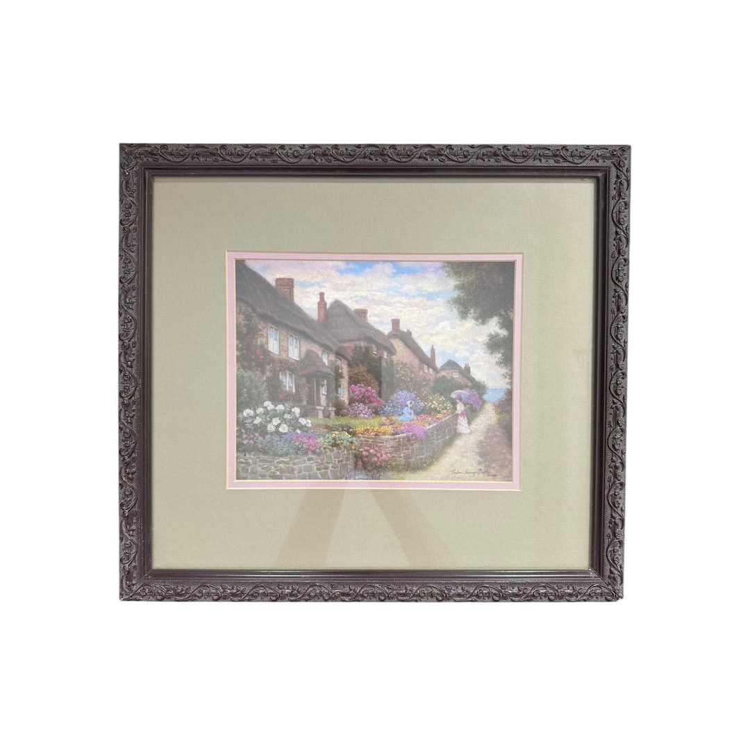 Vintage 1988 Thelma Leaney Butler Print "the Conversation" Framed - Etsy