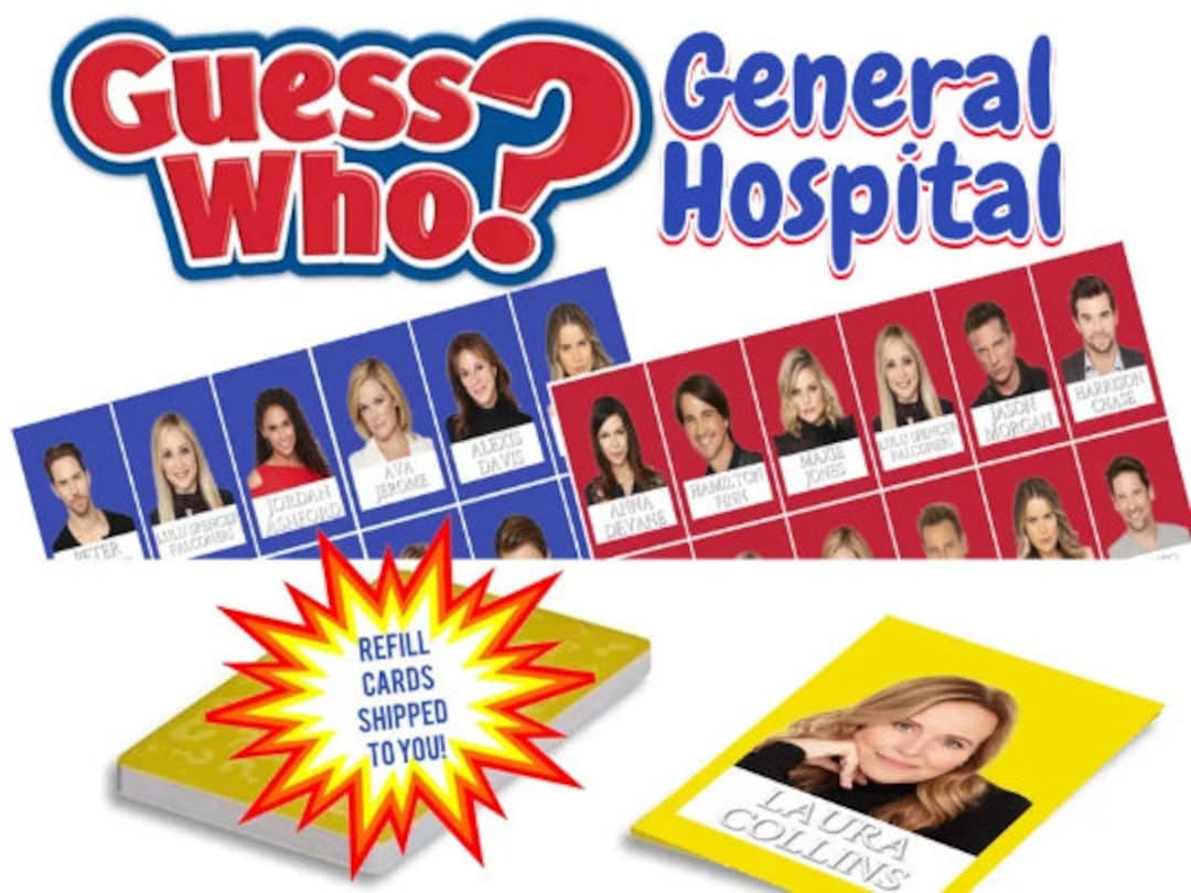 General Hospital Guess Who Game REFILL CARDS - Etsy