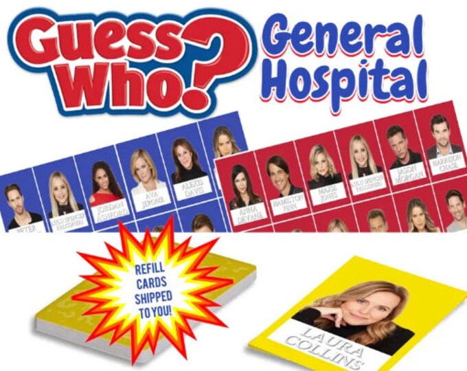 General Hospital Guess Who Game REFILL CARDS - Etsy