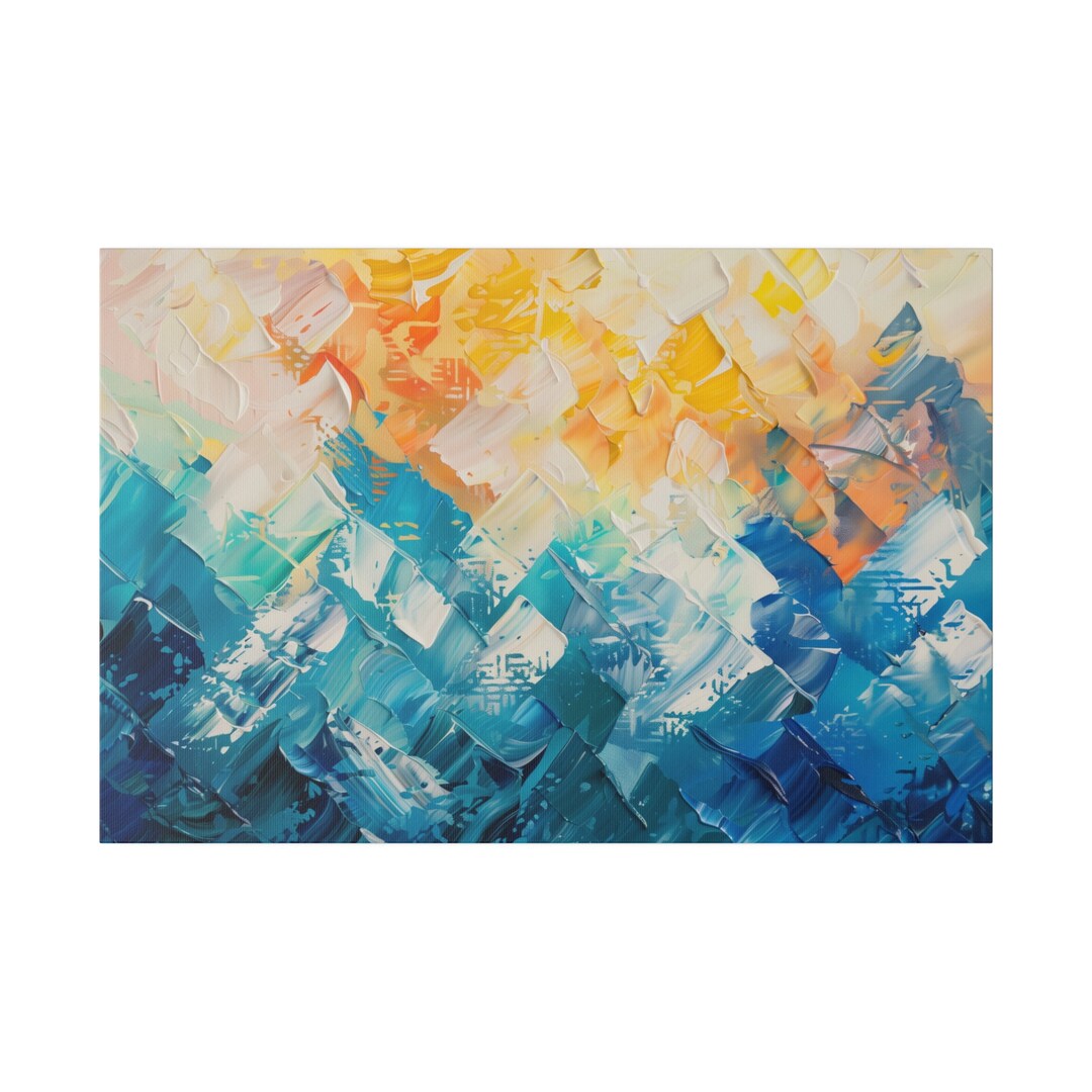 Zig Zag Color - Print of Acrylic Paint, Home Decor, Pallete Knife ...