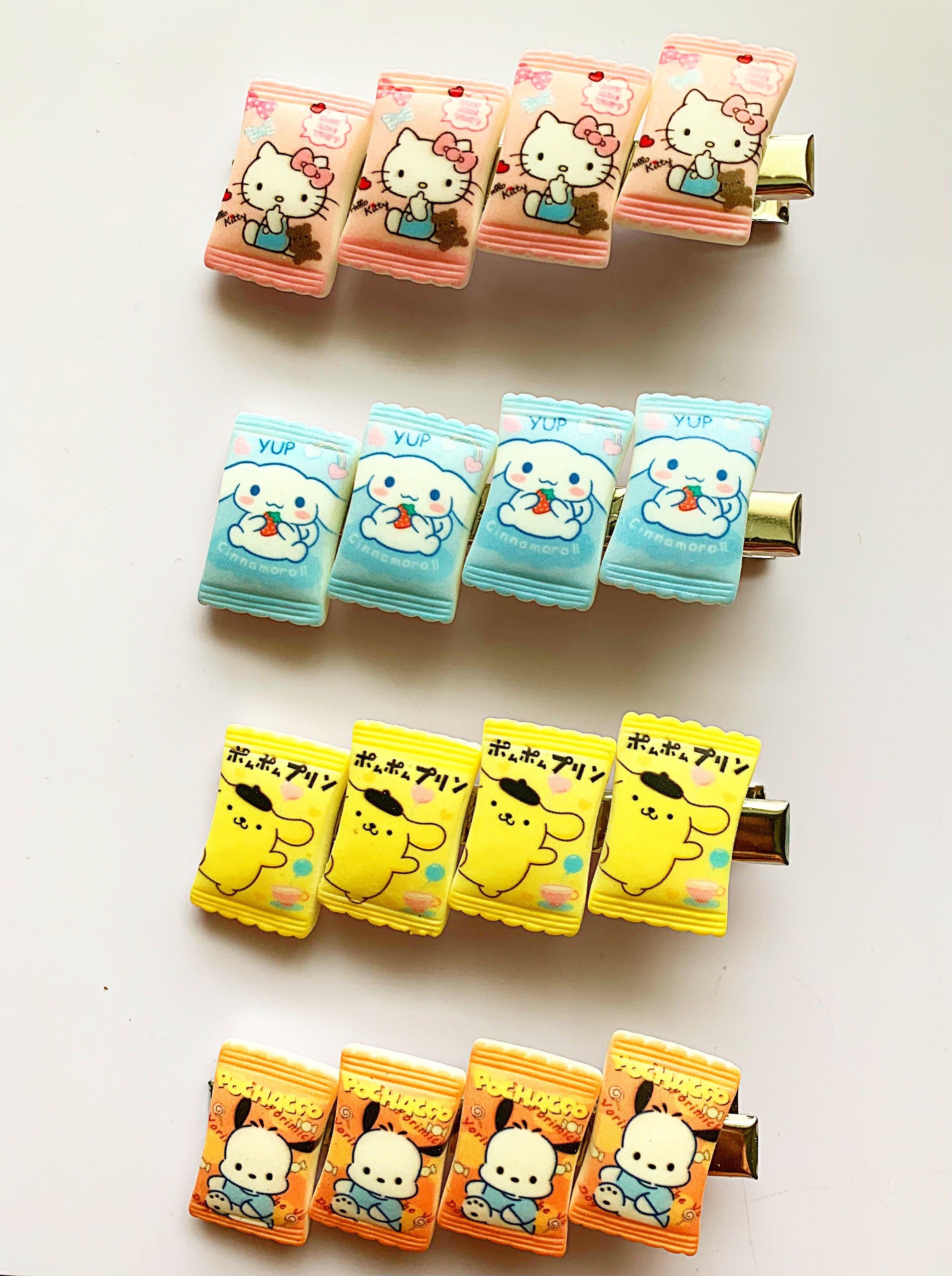 Cute Sanrio Hair Clips Kawaii Sanrio Hair Clips Cute Snack - Etsy