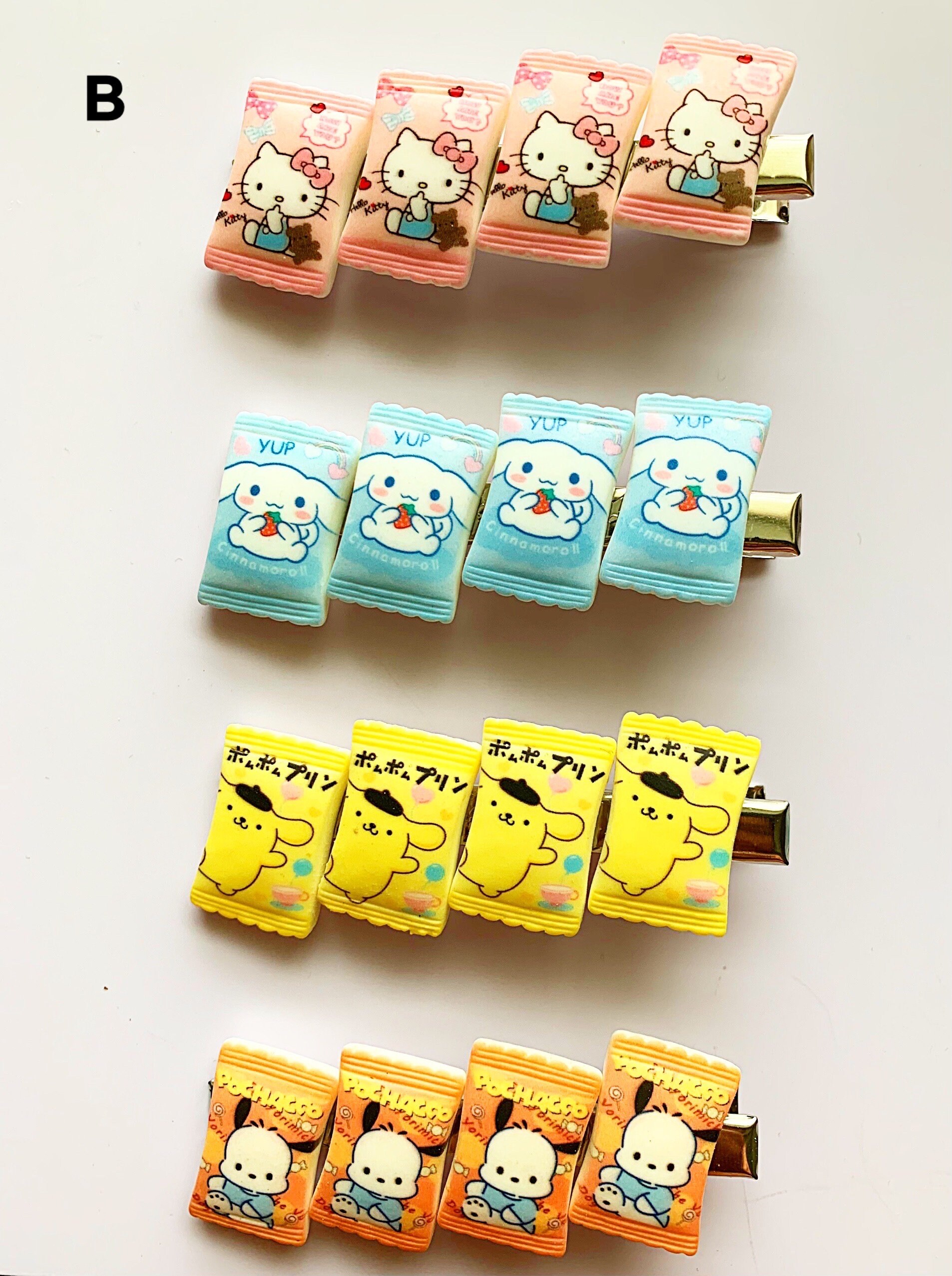 Cute Sanrio Hair Clips, Kawaii Sanrio Hair Clips, Cute Snack Hair Clips ...