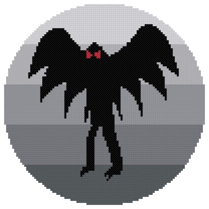 Mothman Cross Stitch Pattern - Etsy