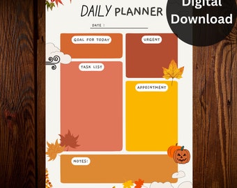 Fall/halloween Aesthetic Weekly Printable Planner Digital Download - Etsy