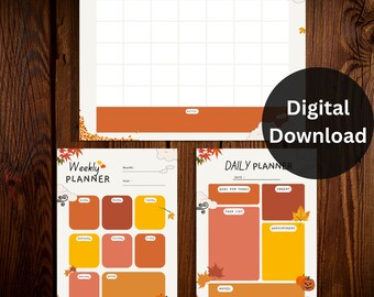 Fall/halloween Aesthetic Weekly Printable Planner Digital - Etsy