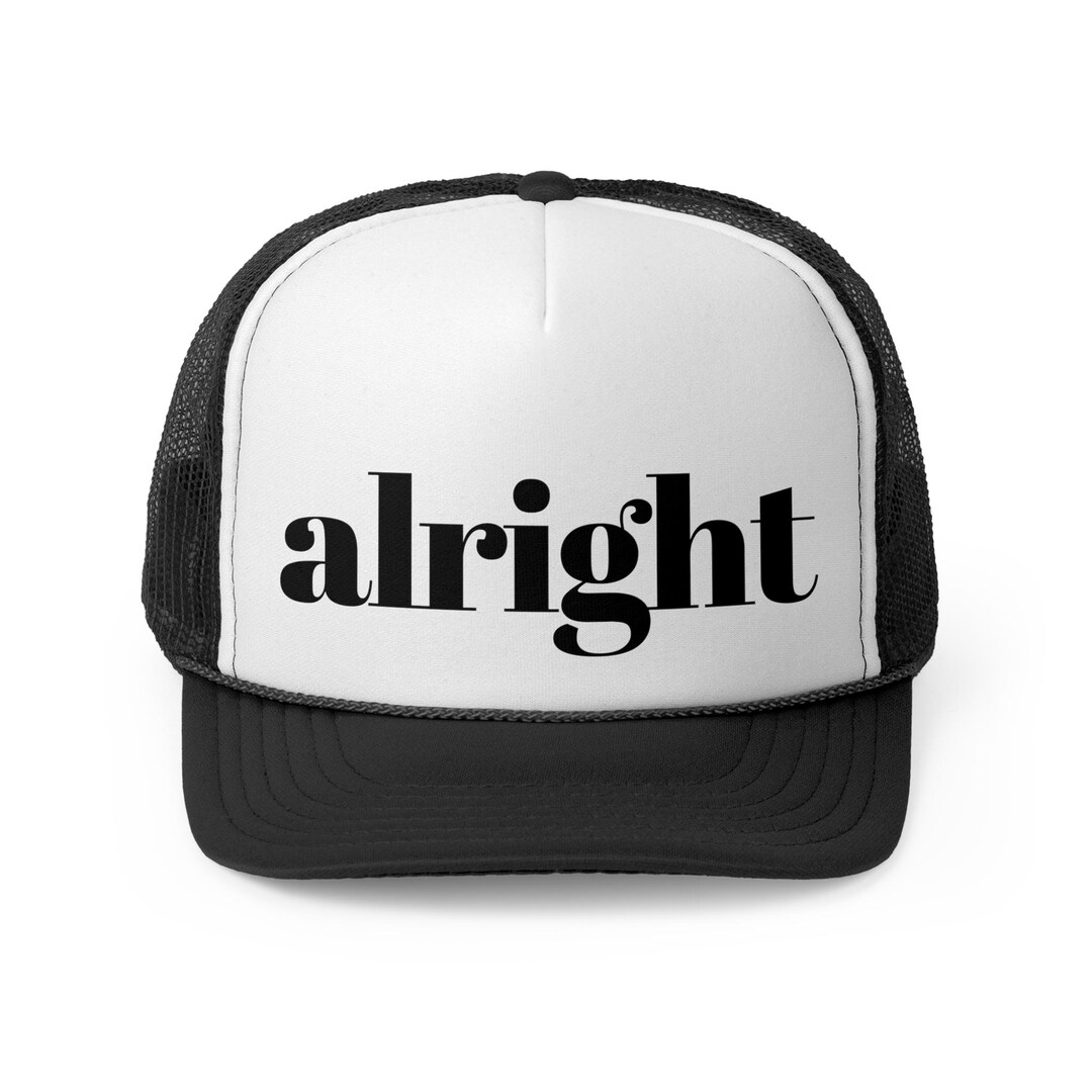 Alright Trucker Hat | Retro Mesh Hat | Unisex Adjustable Snapback ...