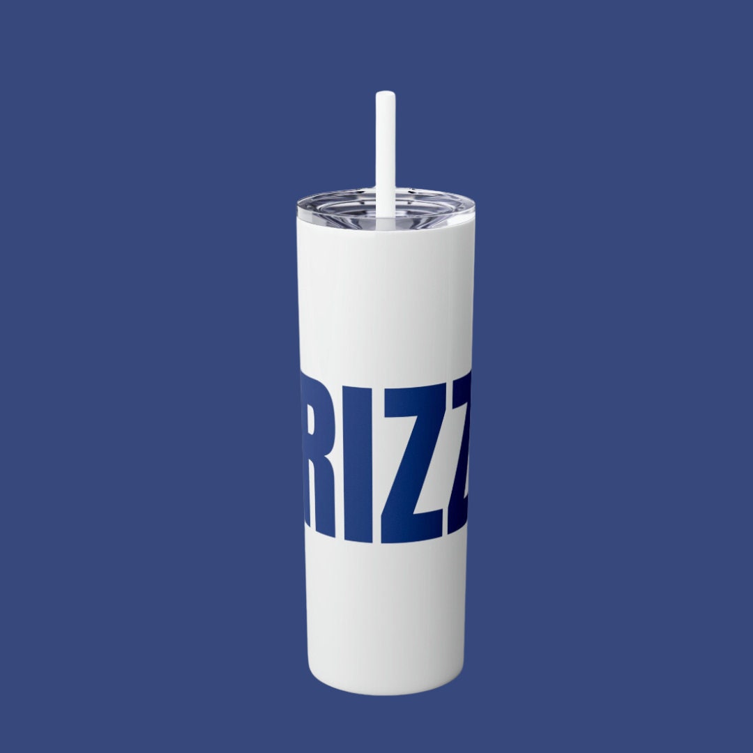 Sea Blue RIZZ Skinny Tumbler With Straw, 20oz - Etsy