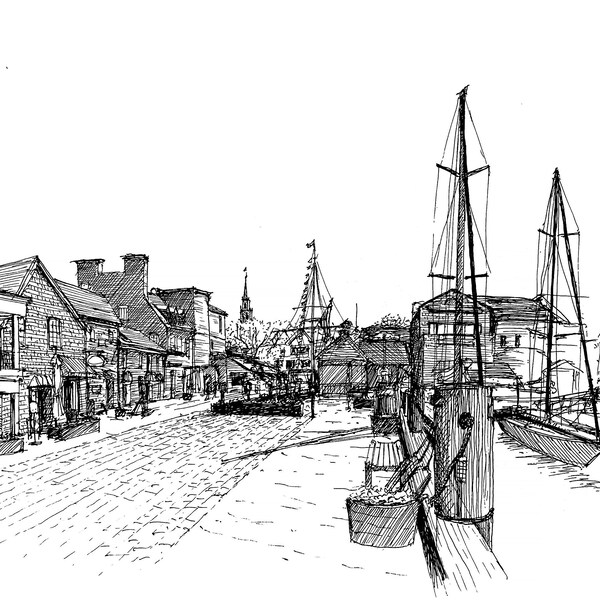 Island Drawing - Etsy