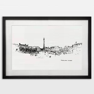 Trafalgar Square London Drawing Digital File - Etsy