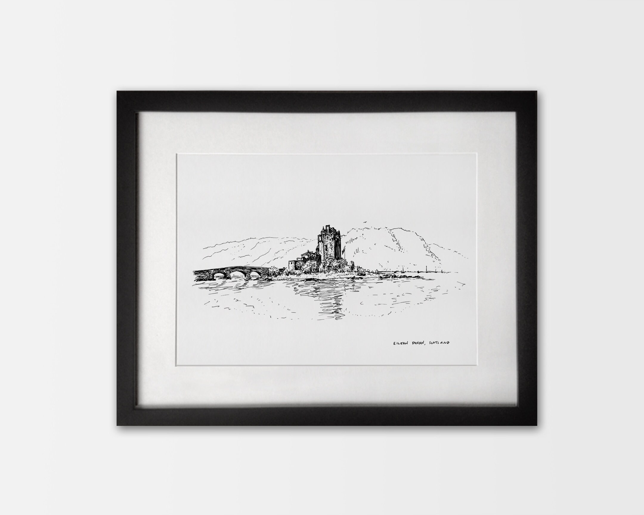 Eilean Donan Castle Drawing Digital File - Etsy