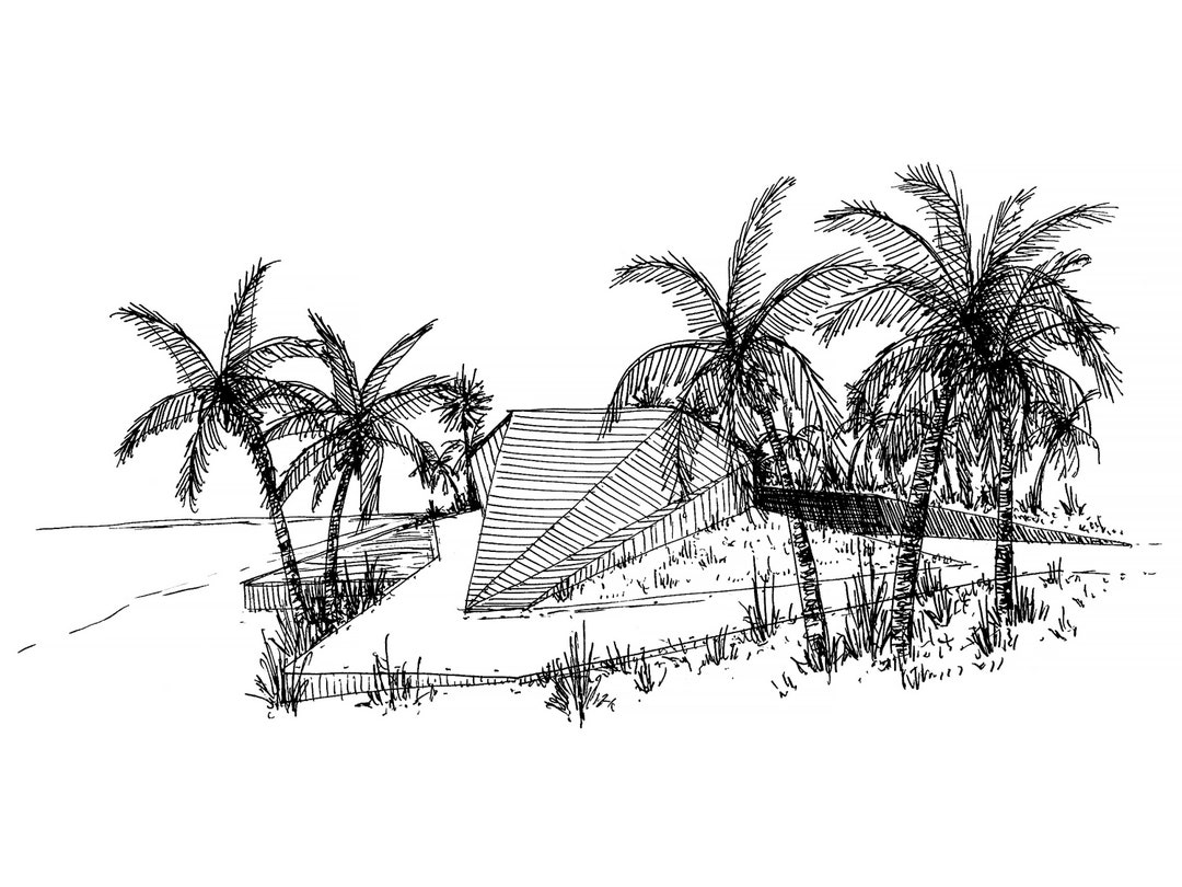 Beach House Concept Drawing Digital File - Etsy