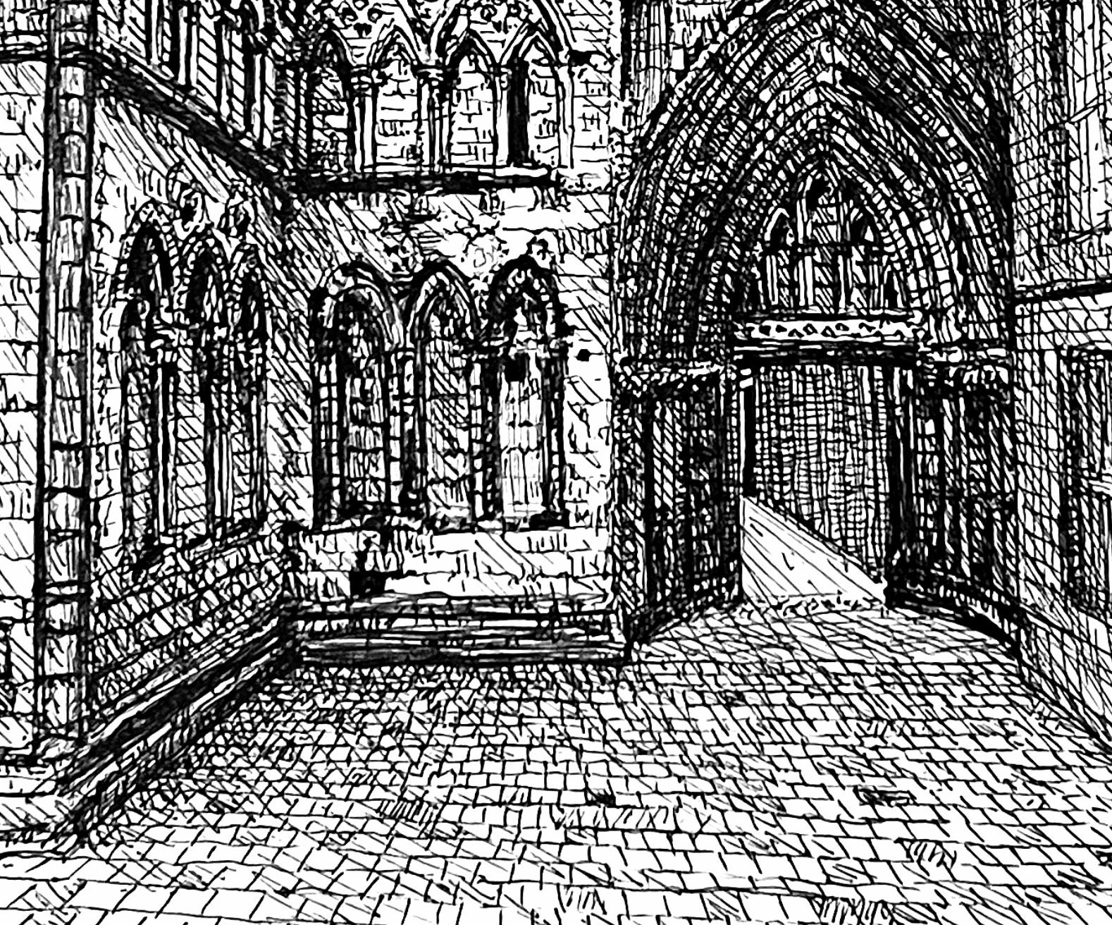 Palace of Holyroodhouse Drawing Digital File - Etsy