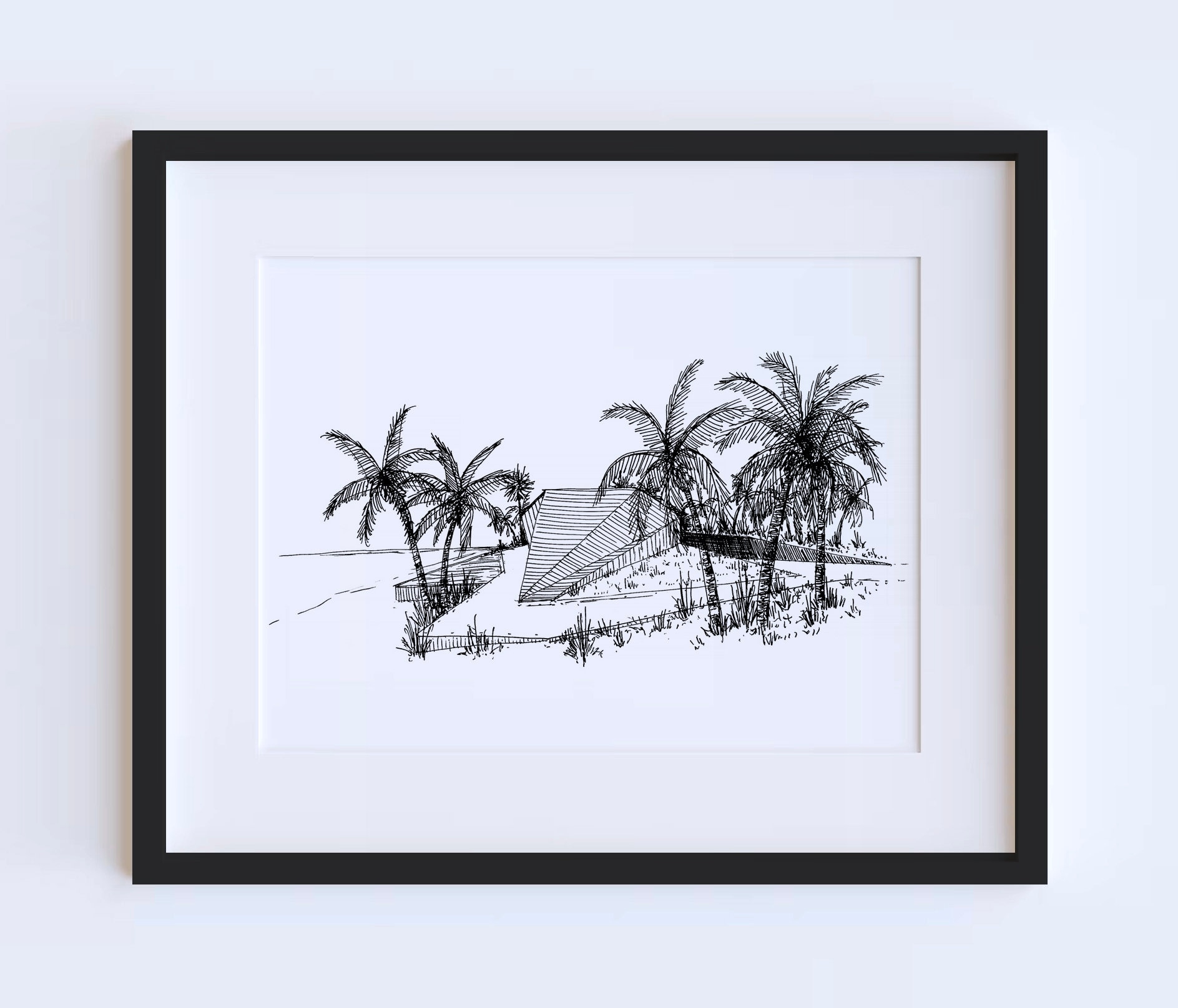 Beach House Concept Drawing Digital File - Etsy