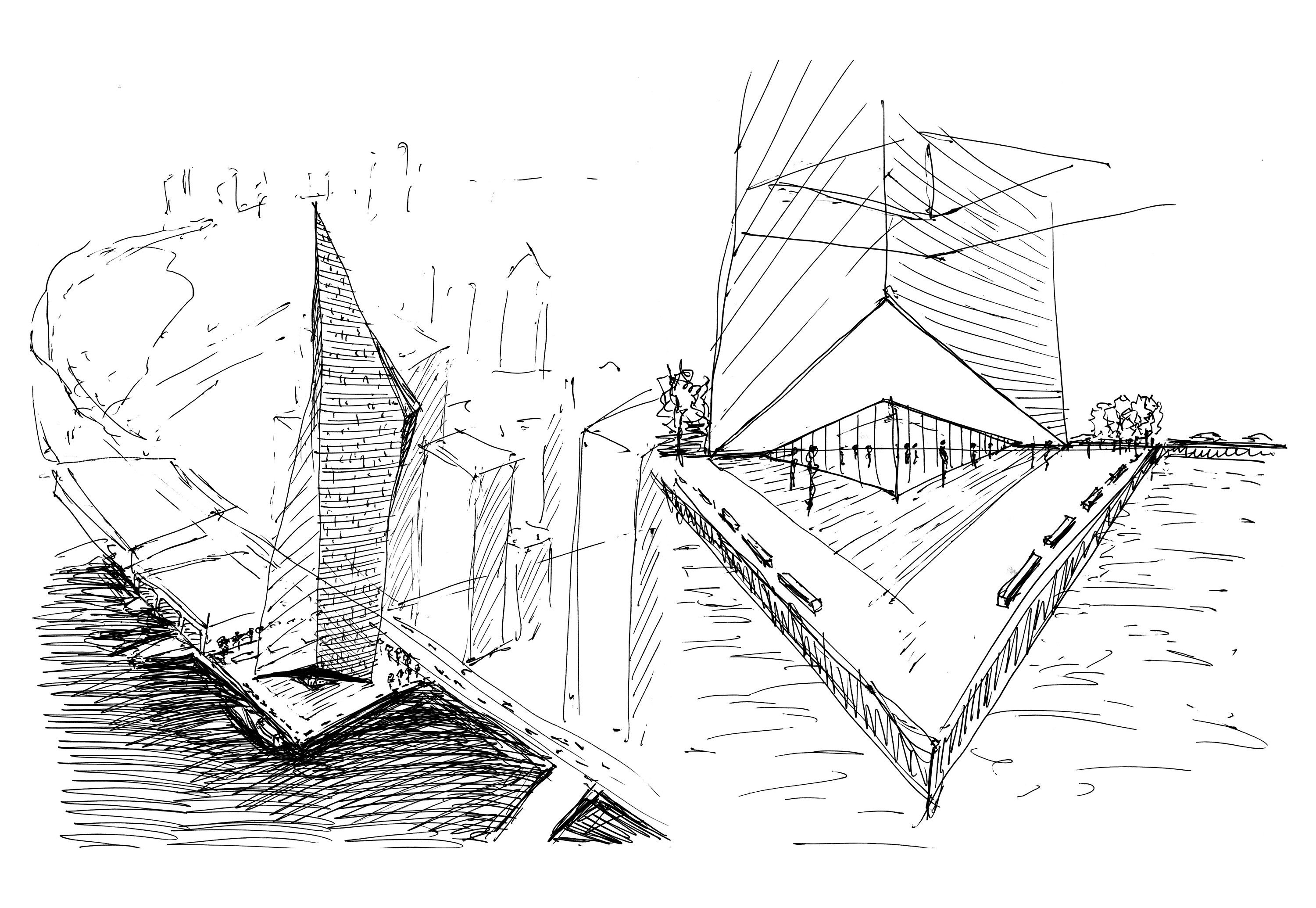 Architecture Concept Sketch Digital File - Etsy
