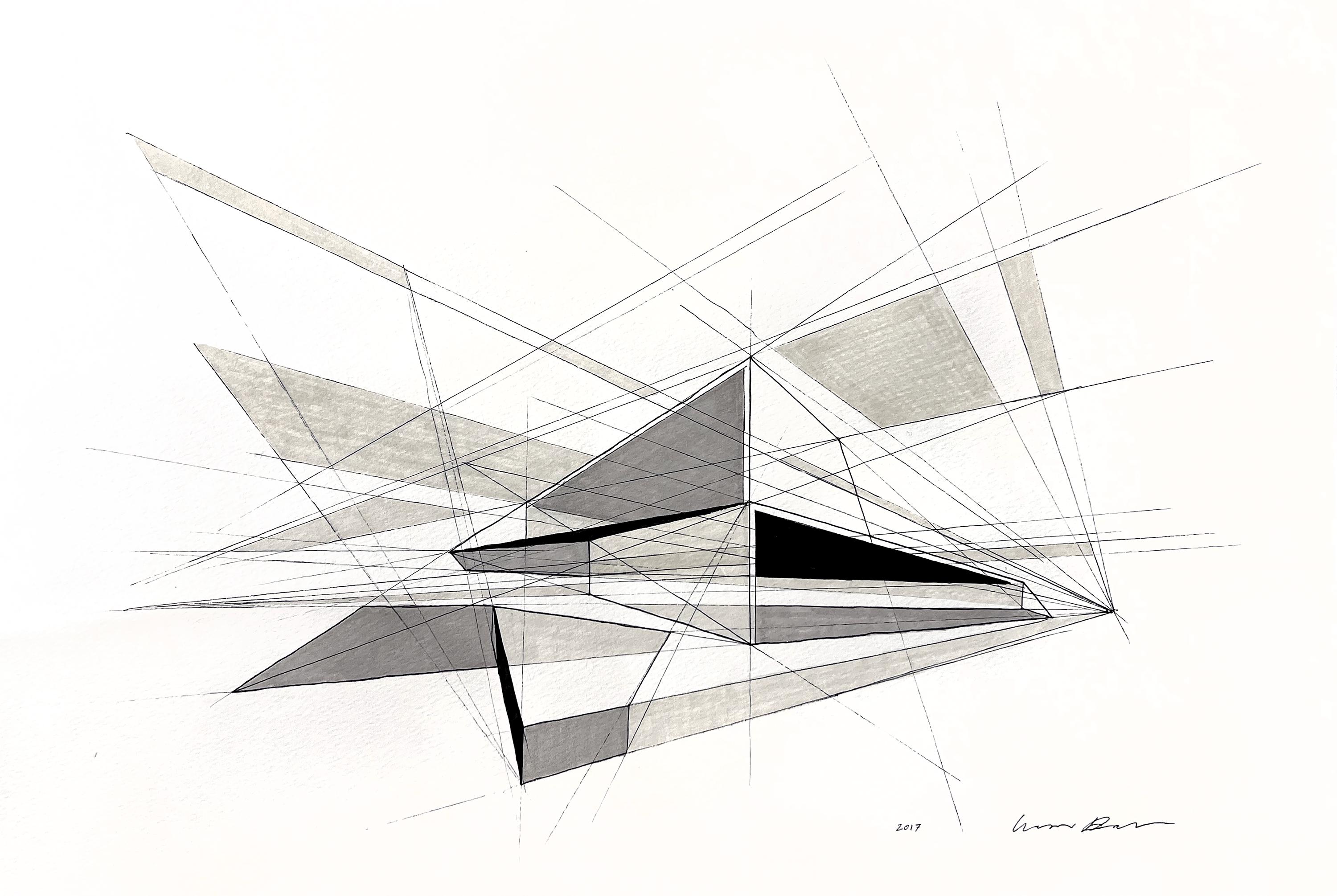 Abstract Modern House Concept Drawing | Pen and Marker Architectural ...